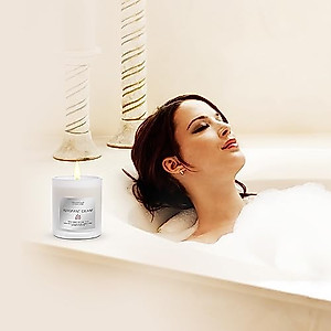 Soy Wax Candle Peppermint Cream 10 oz in Big Glass Jar and Giftable Box - Clean Burn up to 80 Hours - Great Gift for Holidays, for Christmas, Gift for Women, for Home Decoration, for Men