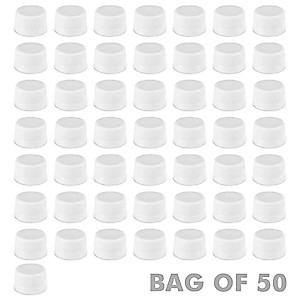 ReplaceMyParts 28mm Plastic Screw Caps Closures for PET Bottle Sneaky Alcohol Drink Soda Bottles Reseal Caps, Bag of 50