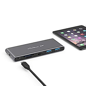 CHAW Usb3.0 Hdmi Tf Type-C Hub Multi-Function Docking Station Portable 2-in-1 Metal External Solid State Drive, Compatible with Most Mac, Huawei, Hp, Dell and Lenovo Models