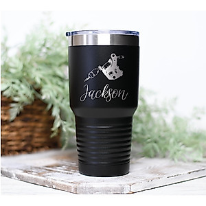 Personalized Tattoo Artist Tumbler - 30 oz Tumbler with Lid - Laser Engraved - Stainless Steel - Vacuum Insulated