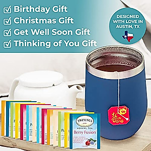 KEDRIAN Tea Gift Box Set, Tea Gift Sets, Tea Sets For Women & Men, Tea Gifts For Tea Lovers Women, Tea Gift Baskets, Sick Care Package For Sick Friend, Variety Tea Sampler Gift Set Box for Tea Lovers