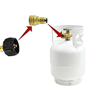 MENSI 20-50Lbs Propane Tank Pol Type Inlet Convert to Qcc1 Type Regulator Valve (POL Type Male Connection to QCC1 Type Male Connection)
