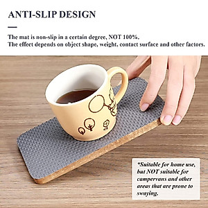 Hersvin Shelf Liners, 20in x 20ft Kitchen Drawer Mats, Non-Adhesive EVA Cupboard Protector, Cabinet Lining (Dark Gray/Dot)