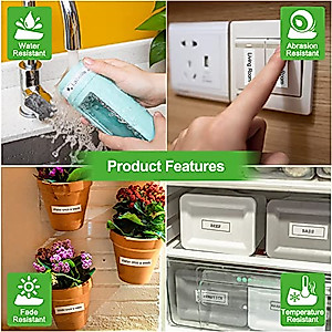 Labelife Replacement for Brother P Touch TZe Label Tape 12mm 0.47 Inch Laminated Black on White TZ Tape TZe-231 TZe231 for Brother Ptouch Label Maker PT-D200 PT-D210 PT-D220 PT-H110, 1/2 Inch, 3-Pack