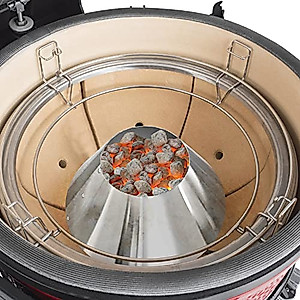 only fire Stainless Steel Charcoal Briquet Holder BBQ Whirlpool for Weber Kettle, WSM Smoker, Big Green Egg Grills