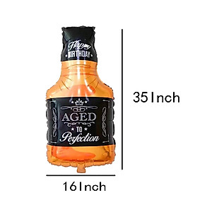 2pcs Whiskey Bottle Beer Foil Balloon for Beer Party and Birthday Party Decoration