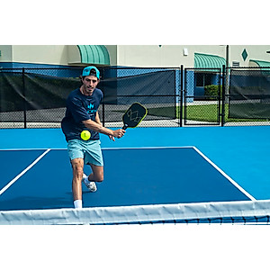 Diadem Warrior V2 Pickleball Paddle – Liquid Carbon Fiber Edgeless Design, Etched Face for Lasting Spin, 19MM Thick, 3 Layer Construction (Yellow)