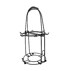 YY YEARCHY Coffee Cup Stand Holder Display Stand Mug Tea Rack Cup and Saucer Countertop Storage Organizer Dryer Hook Decoration (13.4" X 6" X 6", Black)