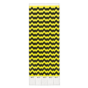 Vibrant Chevron Yellow Wristbands - 500 Pack - Durable & Comfortable Material, Perfect for Events & Fashion Statements