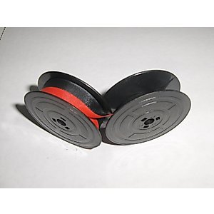 Original Olivetti A730, A770, Lexicon 80, Linea 88, Linea 98, Scribe, Standard, Studio 42, Studio 44, 45, 46, Tekne 3 and Valentine Typewriter Ribbon, OEM, Black and Red, Twin Spool by FJA Products