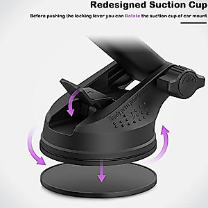 metisinno Fits MagSafe Car Mount Magnetic Phone Holder for Car iPhone 14 13 12 MagSafe Car Phone Holder, Compatible with PopSocket for MagSafe, Dashboard & Windshield, Suction Cup Mount Strong Magnets