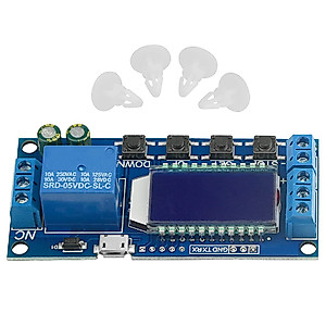 XINGYHENG One Channel Time Relay Module Delay Controller Board Trigger Delay-off Cycle Timing Circuit Switch Module Display Relay Expansion Plate Load Controlled for Micro USB 5V Power Supply