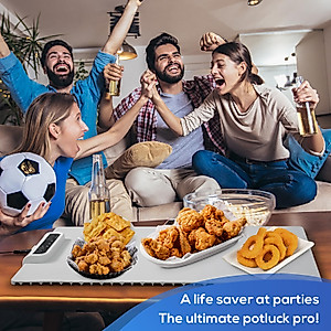 Kitchen Gadgets Portable Food Warmers: Roll Up Silicone Heating Mat for Food - Foldable Electric Warming Tray Party Essentials Hot Plate Keep Food Warm Heating Trays for Parties Buffet Serving Food