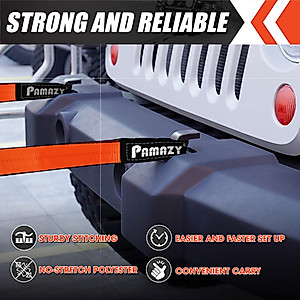 2 Pack 2”x10FT Supper Sturdy Lift Sling Straps, 18800 Pound Capacity Heavy Duty Eye-Eye Nylon Strap for Hoist, 2-Ply Polyester Rigging Straps, Tree Saver Recovery Straps Web Sling Winch