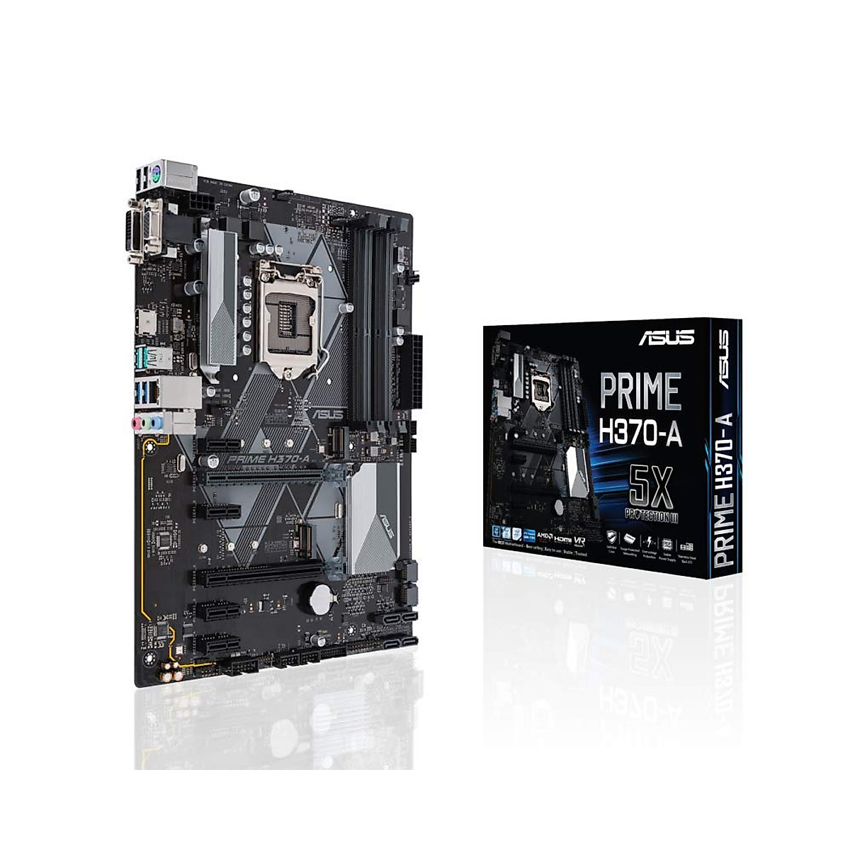 ASUS Prime H370-A LGA1151 (Intel 8th Gen) DDR4 HDMI DVI VGA M.2 H370 ATX CSM Motherboard