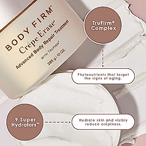 Crépe Erase Advanced Body Repair Treatment | Anti Aging Wrinkle Cream for Face and Body, Support Skins Natural Elastin & Collagen Production - 10oz (Fragrance Free)
