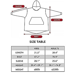 Queenshin Rainbow Unicorn Oversized Hoodie Wearable Blanket for Womens Teens Girls, Kawaii Adults Comfy Sherpa Hoody Sweatshirt with Pockets, One Size for All