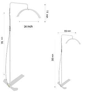 Hi_friend Eyelash LED Floor Light, Half Moon Lamp for Lash Extension, Lighting for Beauty, Skincare, Lashes, Eyebrows, Filming Content Creation (White)