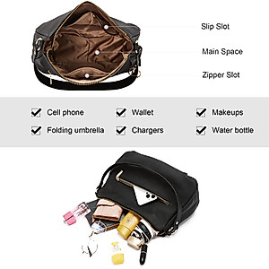 BOSTANTEN Purses for Women Vegan Leather Shoulder Bag Designer Ladies Hobo Handbags Pocketbooks, Black