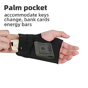 ZYWSK Wrist Cell Phone Holder for Running, Phone Armbands, Wrist Wallet for Men and Women, iPhone Armbands, Wrist Strap, Running Band for Workout, Outdoor, Sports, Small Items (M)