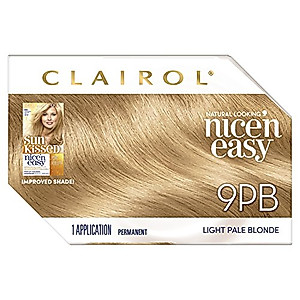 Clairol Nice'n Easy Permanent Hair Dye, 9PB Light Pale Blonde Hair Color, 1 Count