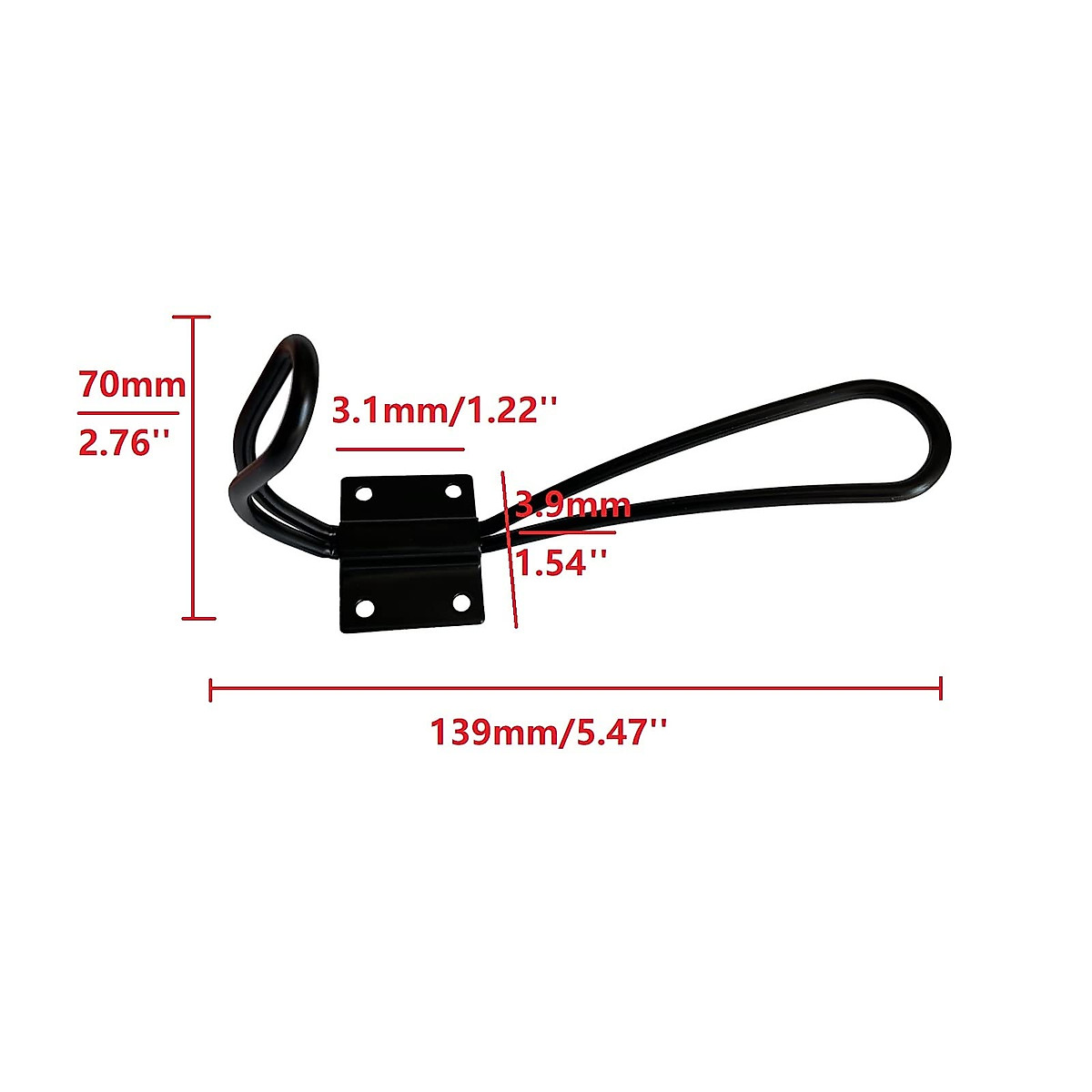 Mokife Wire Coat Hooks Black, 5 Pack Rustic Wall Hooks Heavy Duty Double Prong Wall Mounted Entryway Hook for Hanging Clothes Jackets Robes Towels Hats Keys Bags