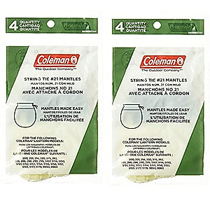Coleman Standard String Tie #21 Mantles: 2-pkgs of 4 Mantles (8 Total Mantles)
