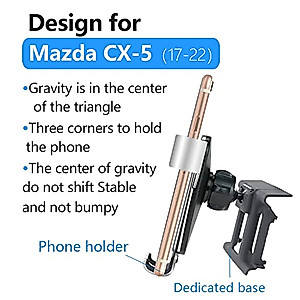 musttrue LUNQIN Car Phone Holder for 2017-2023 Mazda CX-5 CX5 Auto Accessories Navigation Bracket Interior Decoration Mobile Cell Mirror Phone Mount