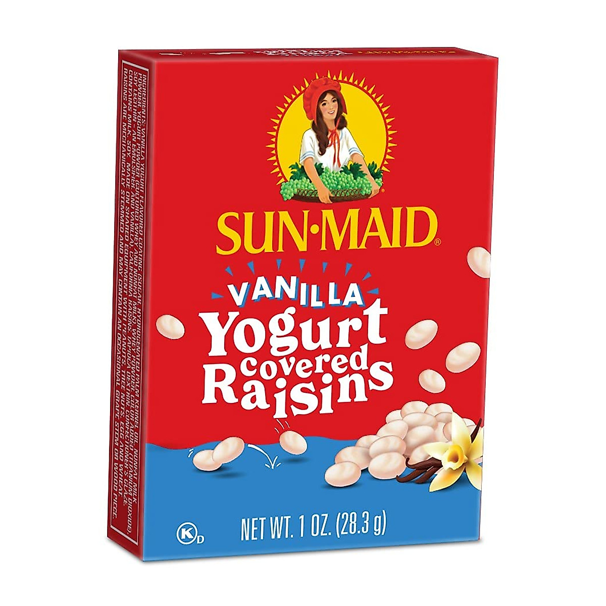 Sun-Maid Vanilla Yogurt Coated Raisins - (6 Pack) 1 oz Snack-Size Box - Yogurt Covered Dried Fruit Snack for Lunches and Snacks