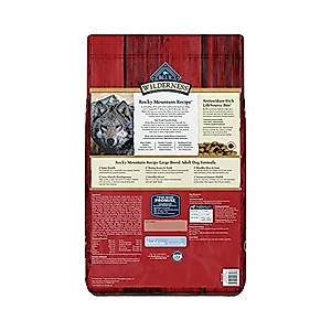 Blue Buffalo Wilderness Rocky Mountain Recipe High Protein, Natural Adult Large Breed Dry Dog Food, Red Meat 22-lb