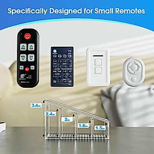 MaxGear Remote Control Holder Desk Organizer Clear Plastic Desktop Organization Pencil Holder, 4 Compartments Makeup Brush Holders with Different Heights for Home, Office, School, 5.8''x 3.4'' x 2.6''