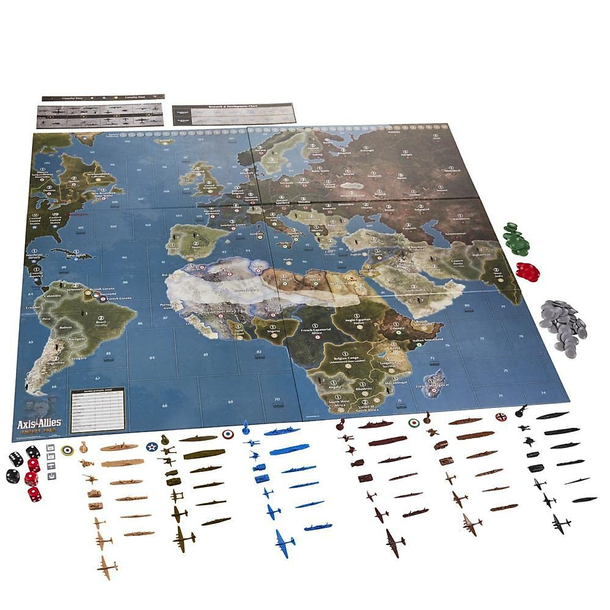 Avalon Hill Axis & Allies Europe 1940 Second Edition WWII Strategy Board Game, with Extra Large Gameboard, Ages 12 and Up, 2-6 Players