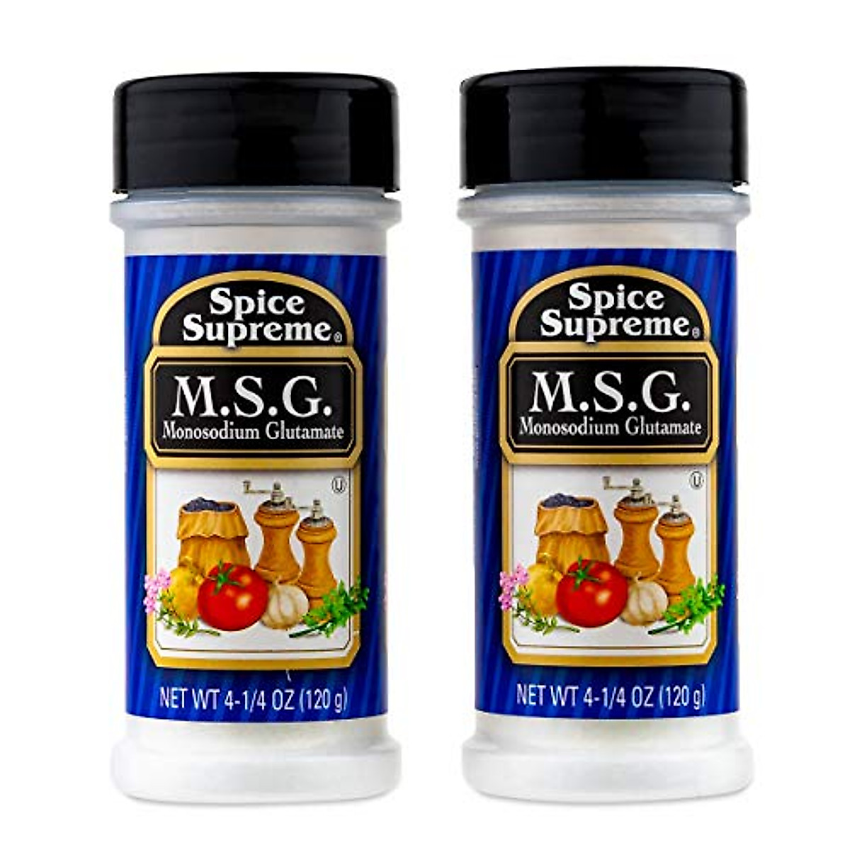 Spice Supreme M.S.G. Monosodium Glutamate, Plastic Shaker, 4.25-oz (MSG (Pack of 2))
