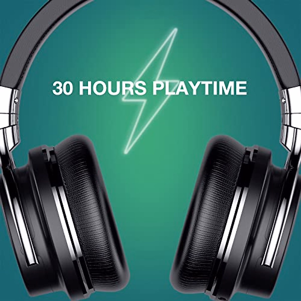 Audonia E7 Wireless Headphones with Mic Deep Bass, Bluetooth Headphones Over Ear, Hi-Def Audio, Comfortable Memory Foam Ear Cups with 30H Playtime for Travel, Home - Titanium Black