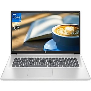 HP 17 Laptop 2023, 17.3" HD+ Touchscreen, Intel Core i7 1355U Processor(10 cores), 64GB RAM, 2TB SSD, Intel Iris Xe Graphics, Wi-Fi 6, Bluetooth, Backlit Keyboard, Windows 11 Home