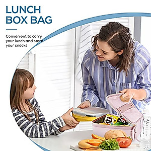 TOURIT Lunch Bag for Men Women Insulated Lunch Box Portable Food Containers Bag Small Lunch Bag Women for Office, Work, Picnic, Pink