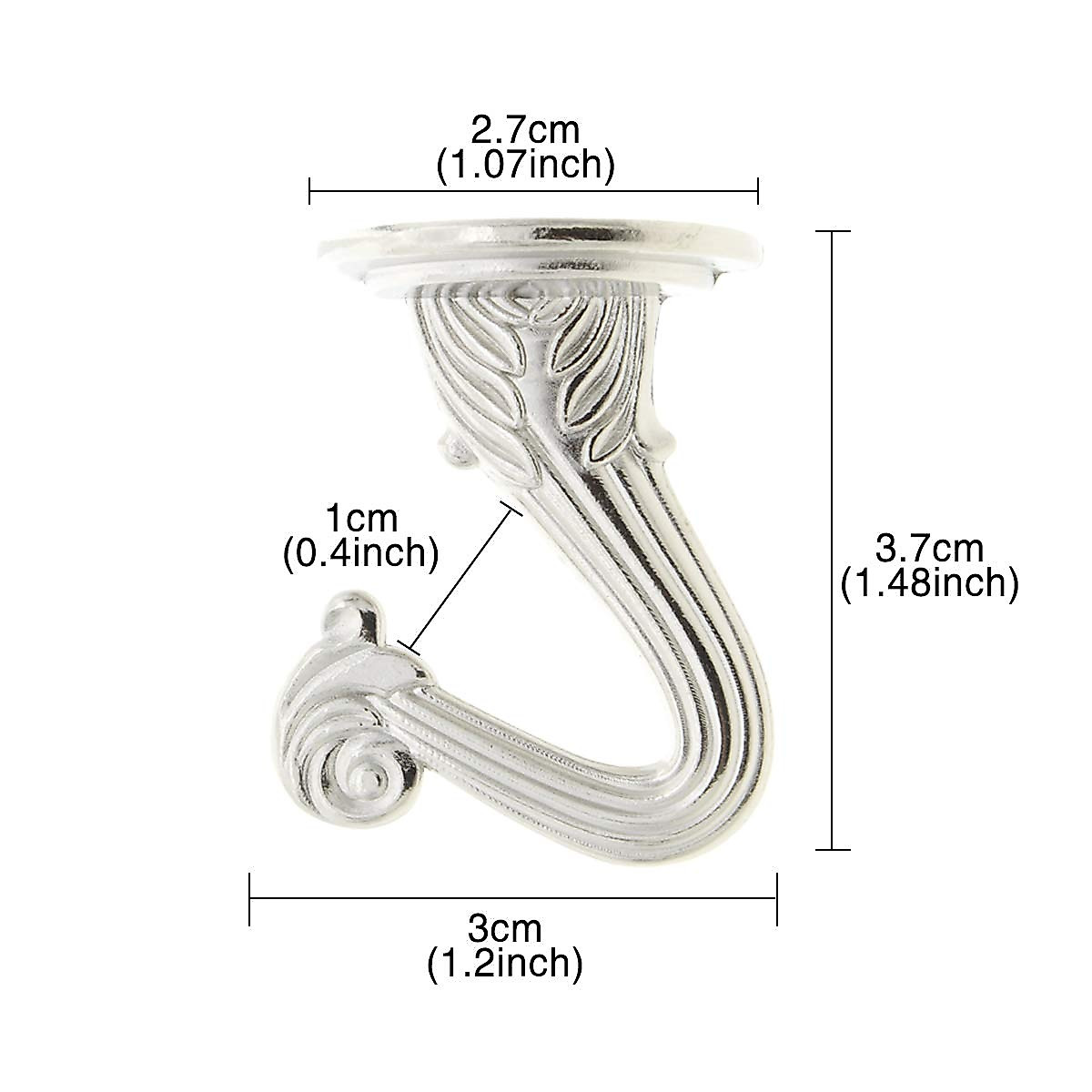 Saim Swag Ceiling Hooks and Hardware,Ceiling Toggle Hook for Hanging Plants Ceiling Installation Cavity Wall Fixing - Silver(Set of 2)