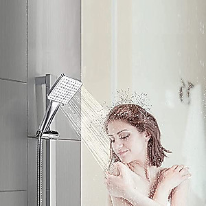 Ablink High Pressure Shower Head with Handheld, 6 Modes Chrome Shower Head with 59" Stainless Steel Hose and Adjustable Shower Bracket