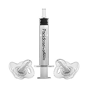 Dr. Brown's Pacidose Pacifier and Liquid Baby Medicine Dispenser with Oral Syringe and Two Sizes of Pacifier Bulbs - 0-6m and 6-18m