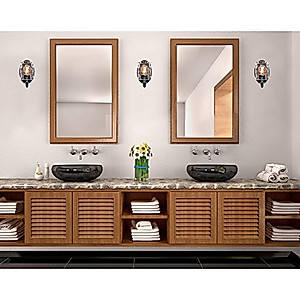 Westinghouse Lighting 6331600 Barnwell One-Light Indoor Wall Fixture, Textured Iron and Barnwood Finish with Clear Hammered Glass, 1, Iron & Barnwood