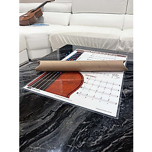 QMG Violin Fingering Chart with Color-Coded Notes, Learn Violin Scales Techniques Suitable for All Levels