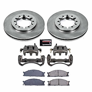 Power Stop KCOE2278A Autospecialty Front Brake Caliper Kit- Brake Rotors, Brake Pads & Calipers For Nissan Frontier 1999-2002 [Model Specific]