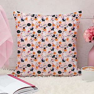 Halloween Fabric,Halloween Fat Quarters Fabric Bundles 8 PCS,Skull Pumpkin Spooky Theme Fabric 19.7 X 19.7 in for Sewing Dressmaking Thanksgiving Fall Festival Party DIY Sewing Craft Decorations