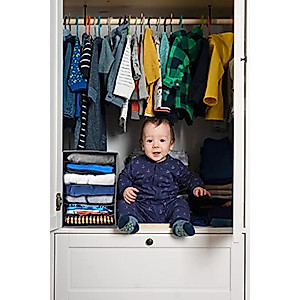 MIXHAND Upgraded Large Wardrobe Clothes Organizer for Folded Clothes, Closet Organizers and Storage with Handles, Compartment Drawer Organizer for Jeans, Pants, and Tshirts(2PCS,7Grids,Grey)