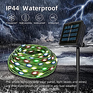 Solar Christmas Lights Outdoor ,2 Pack 72ft 200LED Solar String Lights Outdoor Waterproof , 8 Lighting Mode Solar Fairy Lights for Halloween,Garden,Party,Christmas Tree,Camp.( Multi-Color)