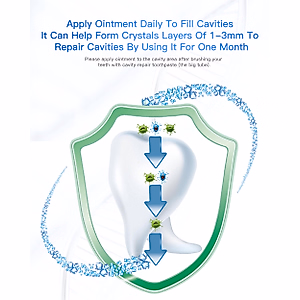 CAREDO Cavity Repair Toothpaste Set for Adults, 16g Pulpitis Ointment for Tooth Decay Pain Repair & 100g Hydroxyapatite Toothpaste for Home Cavity Repair, Cavity Tooth Repair Fluoride Free Toothpaste