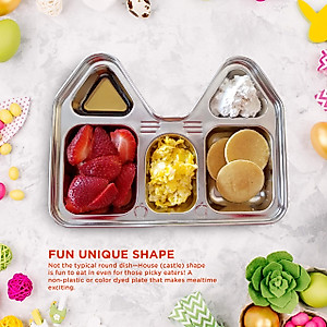 Kids Stainless Steel Section Plates