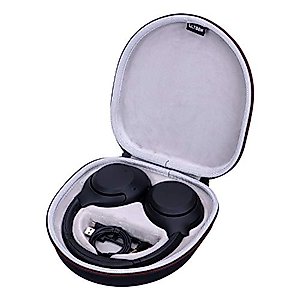 LTGEM Case Compatible with Sony WH-CH720N / WH-CH520 / WHCH710N / WH-CH510 Noise Canceling Wireless Headphones Bluetooth Over The Ear Headset, Black+Gray