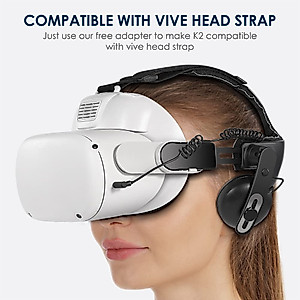 KKCOBVR K2 Face Cover with PU Leather Facial Interface Only Compatible with Meta Quest 2 Accessories Relieve Lens Fogging and Replace Fits with Oculus Quest 2 Elite Head Strap