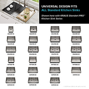 Kraus 20.5 in. Over Sink Roll Up Dish Drying Rack in Jet Black